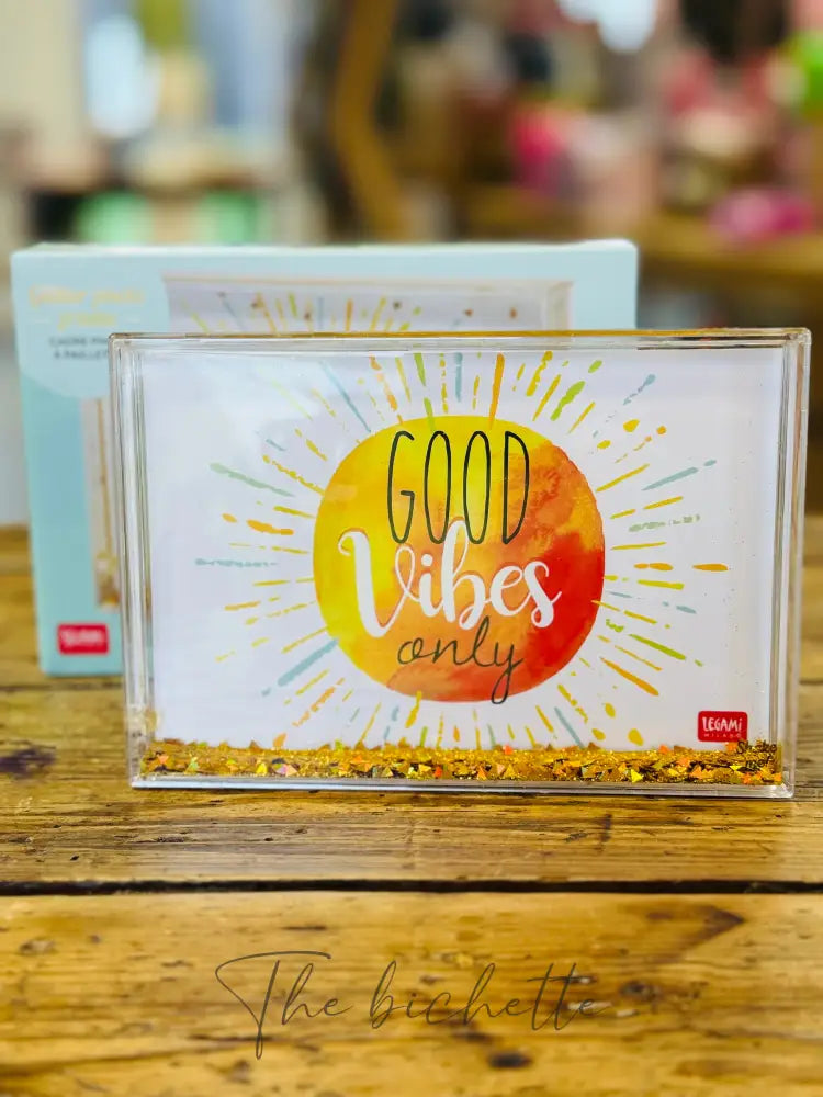 Glitter Photo Frame • Gold Good Vibes • Glitter Photo Frame • Legami ...